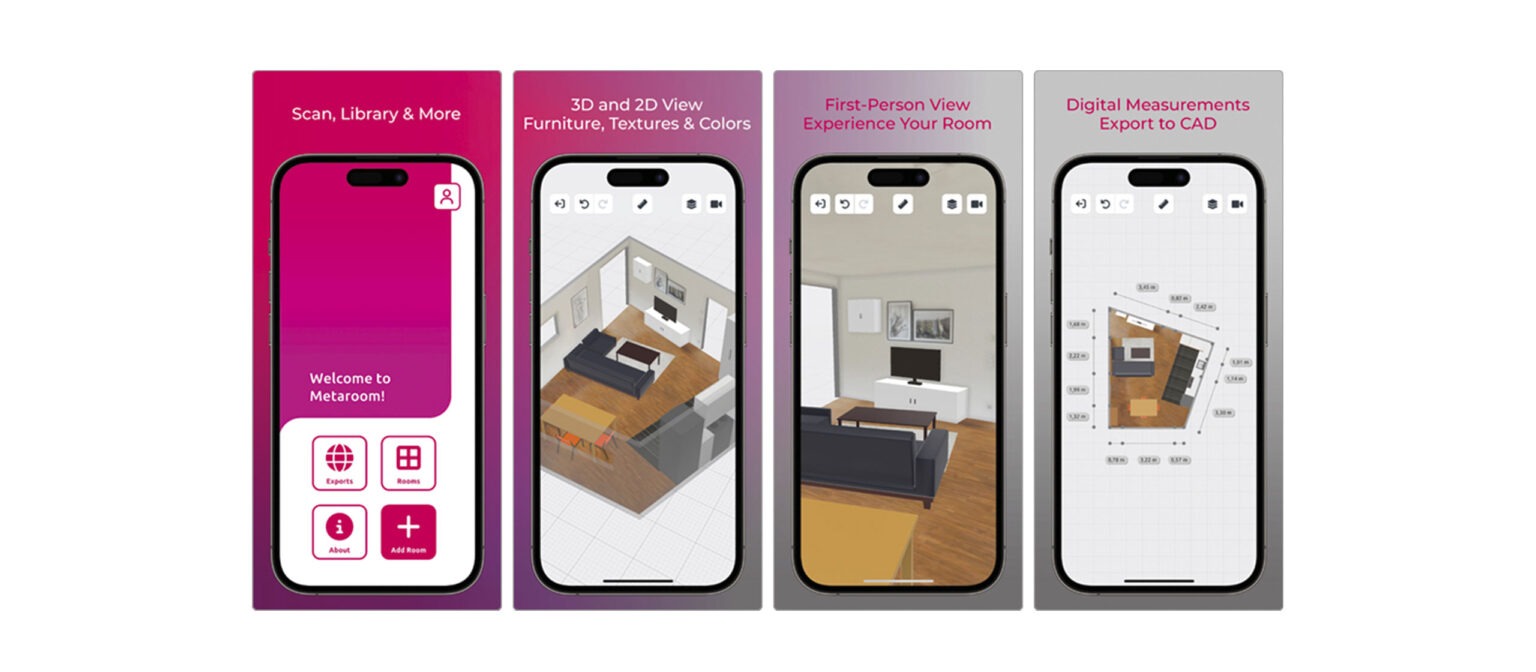 Welcome Metaroom® App: 3d room scanner app for spatial digitalization