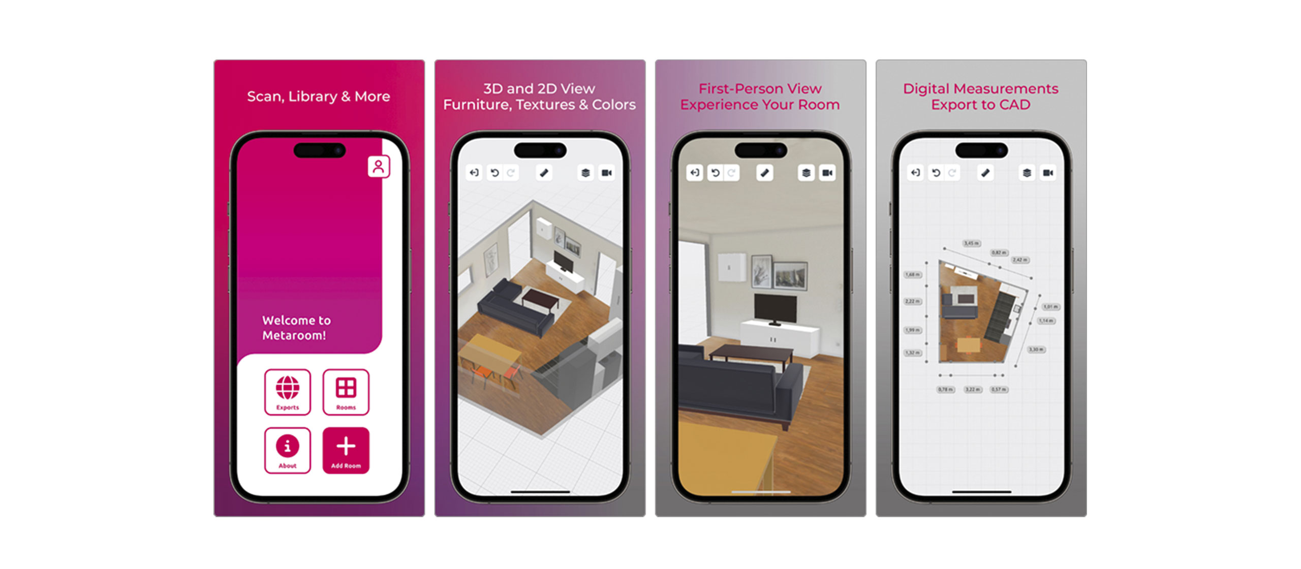 Welcome Metaroom® App: 3d room scanner app for spatial digitalization